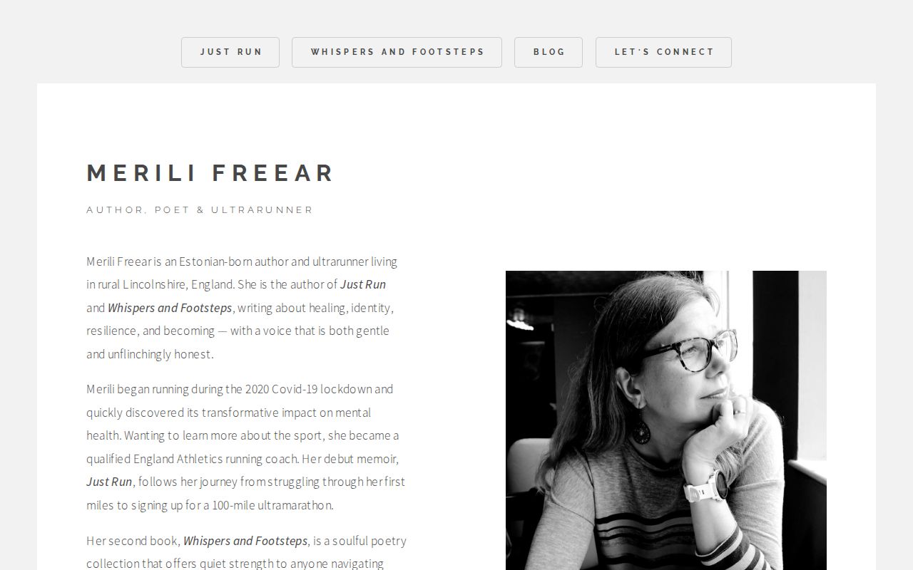 Merili Freear - author, running coach & ultrarunner